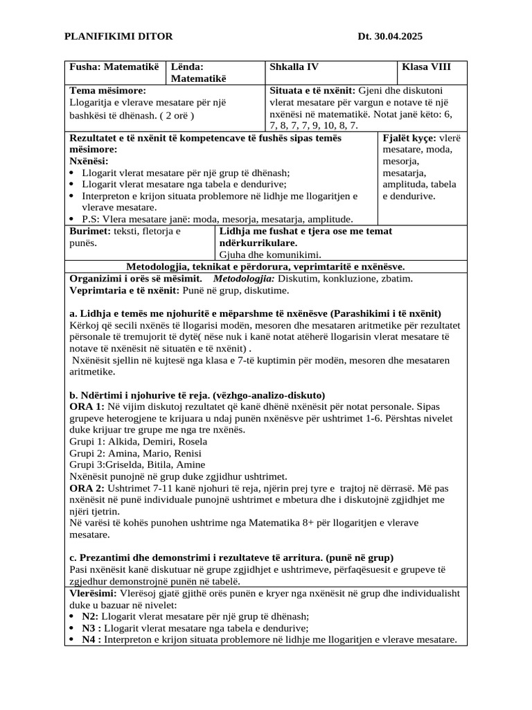 Mat 8 Ditar 30.04.25 | PDF