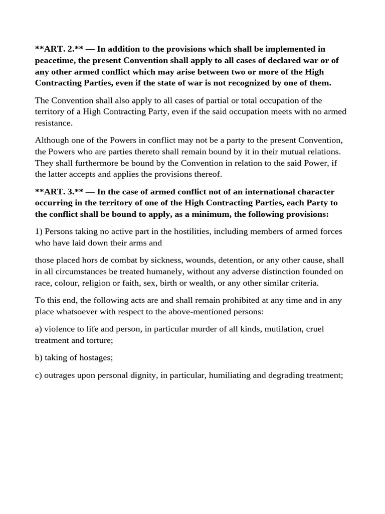 Articles 2 and 3 | PDF