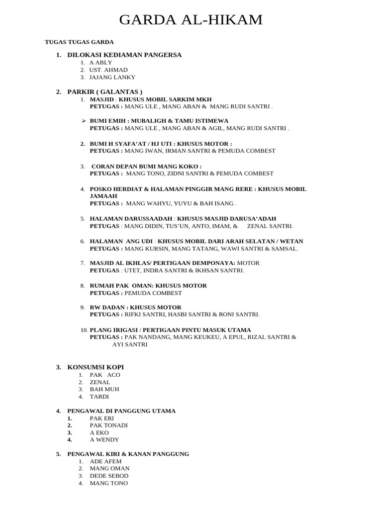 Tugas Garda Muharrom | PDF