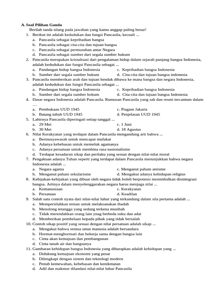 PTS PPKN Kelas 8 Ganjil | PDF