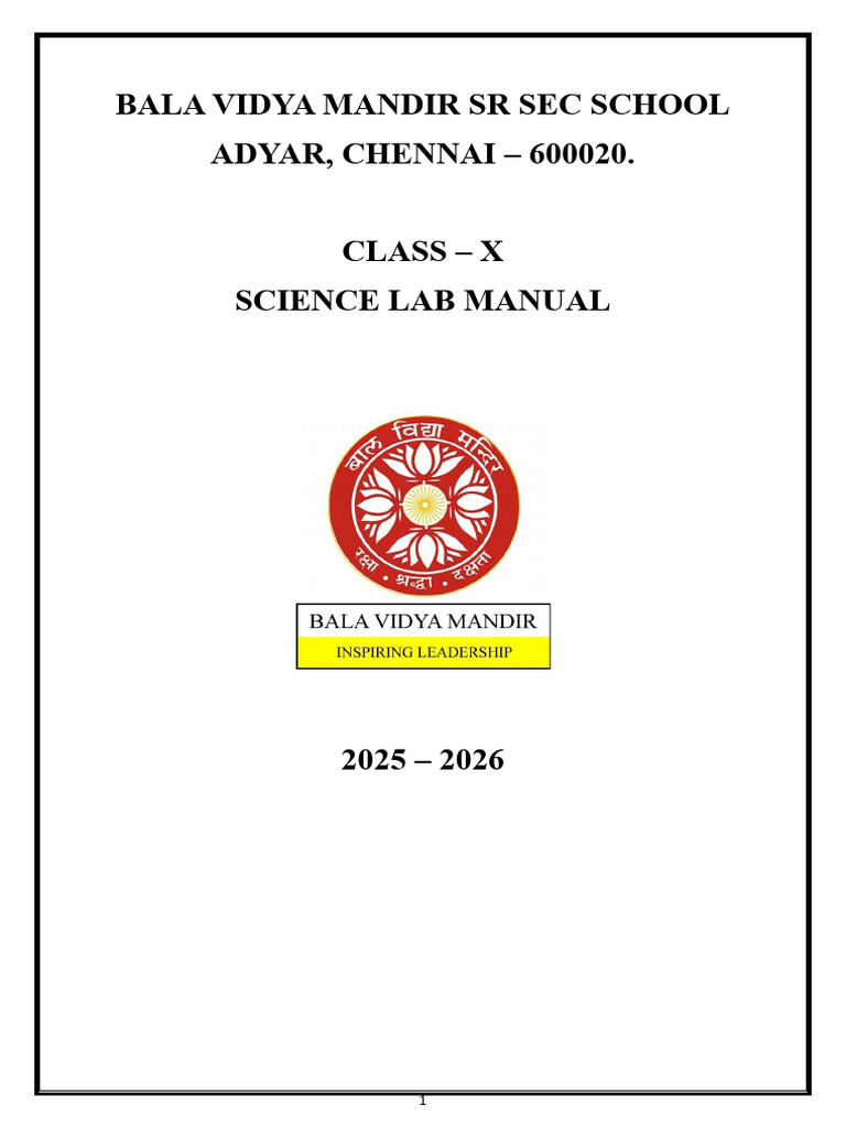 Class 10 Science Lab Manual | PDF | Ph | Acid