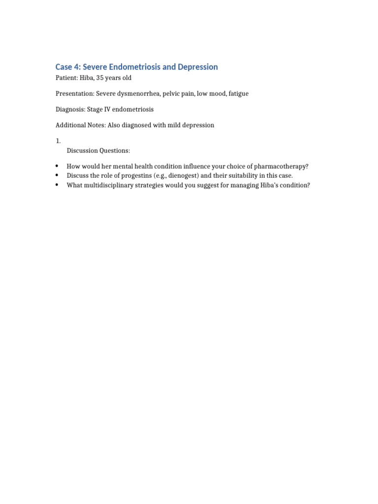 Case 4 Endometriosis | PDF