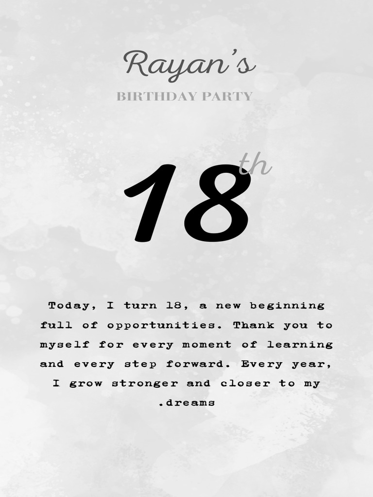 Birthday Party: Rayan's | PDF