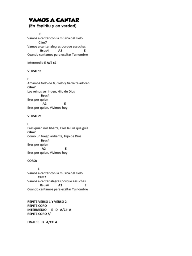 Vamos A Cantar | PDF