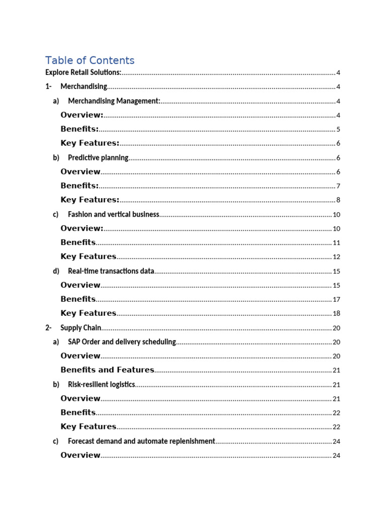Retail Solutions Overview and Benefits | PDF | Retail | Inventory
