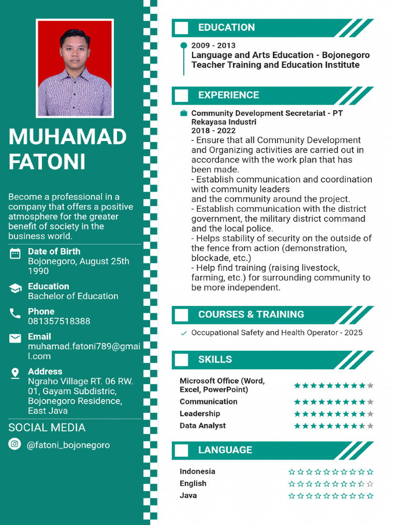 CV - Muhamad Fatoni 2025 | PDF