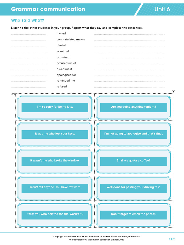 B2PLUS U6 Grammar Communication | PDF