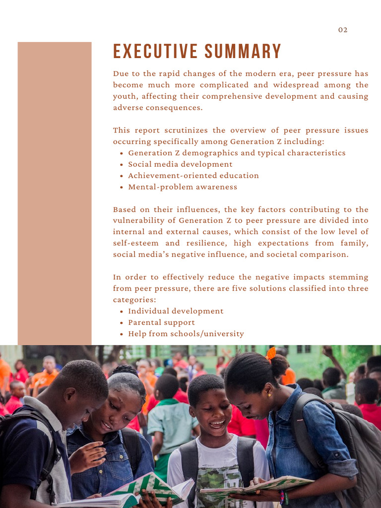 Report Sample - Gen Z and Peer Pressure | PDF | Psychological ...