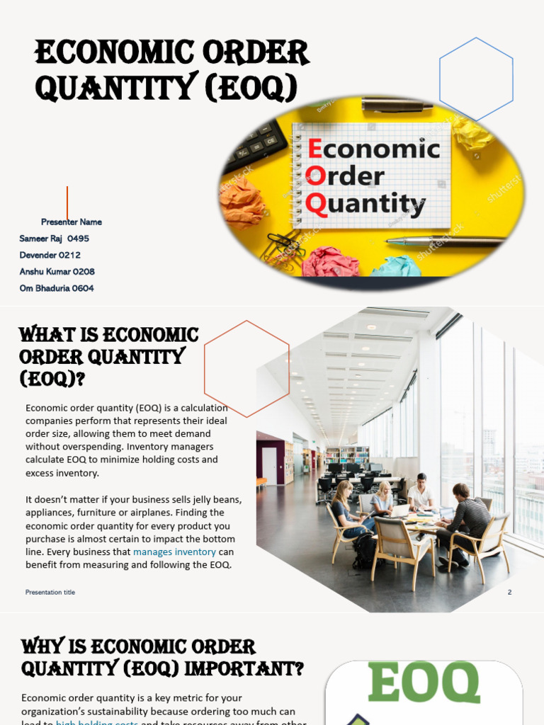 Understanding Economic Order Quantity (EOQ) | PDF | Inventory | Economics