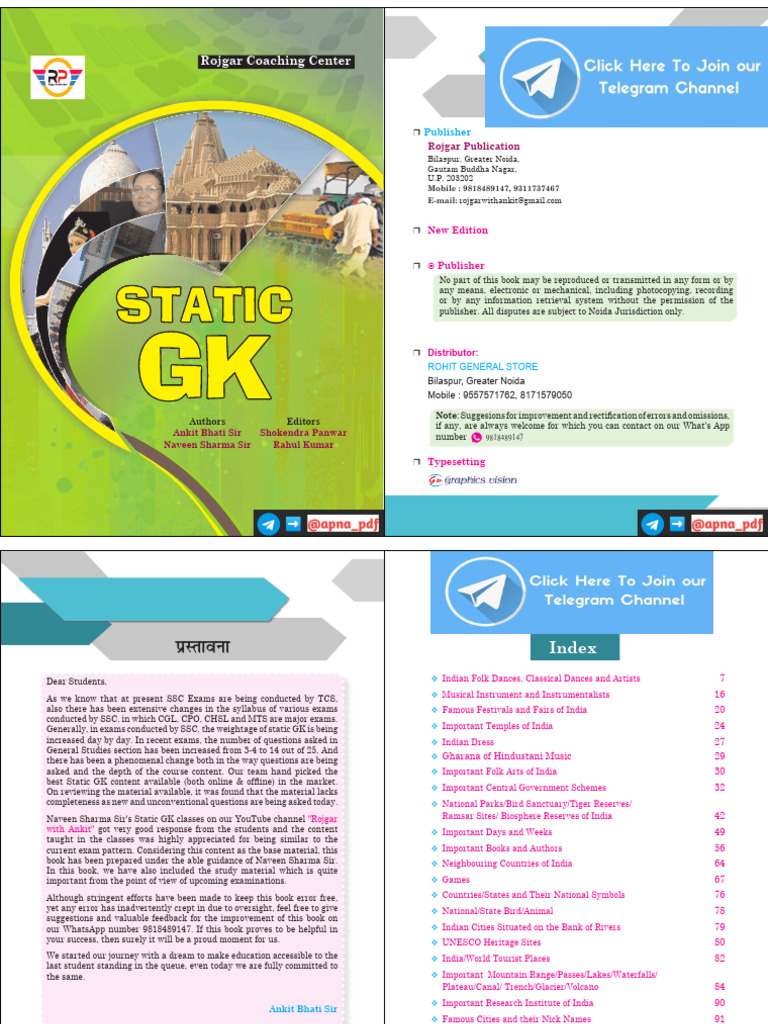 Rwa Static GK English Medium | PDF | Dances