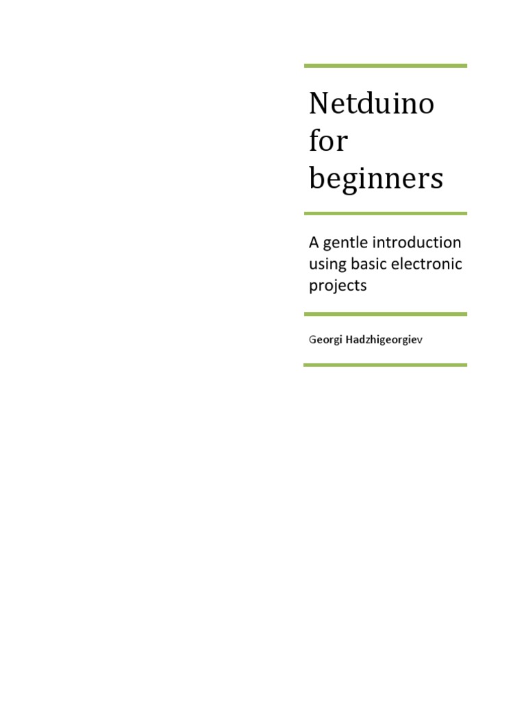 Netduino For Beginners 1 | PDF | Bipolar Junction Transistor | Capacitor