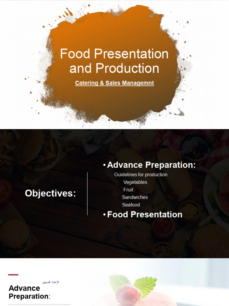 Food Presentation and Catering Tips | PDF | Fruit | Sandwich