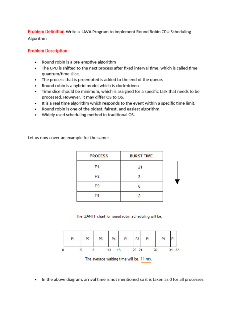 Round Robin Algorithm For Os | PDF | Software Engineering | Computer Engineering