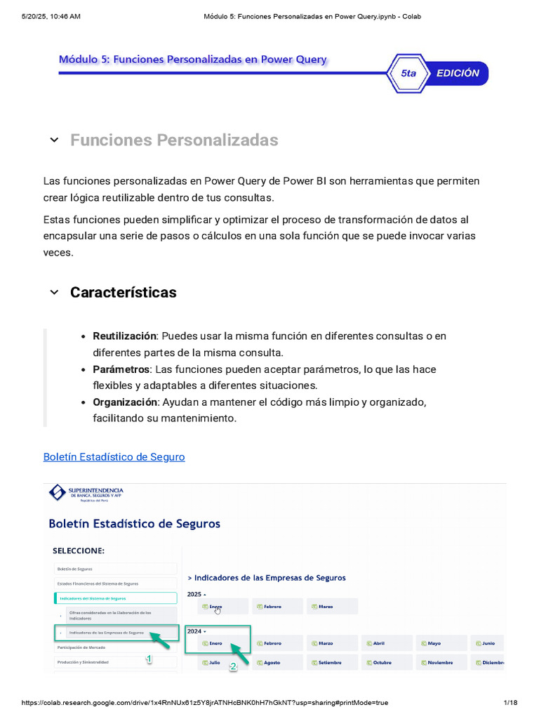 Módulo 5_ Funciones Personalizadas en Power Query.ipynb - Colab | PDF ...