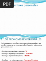 Lista de Pronombres y Explicacion | PDF | Pronombre | Numero Gramatical