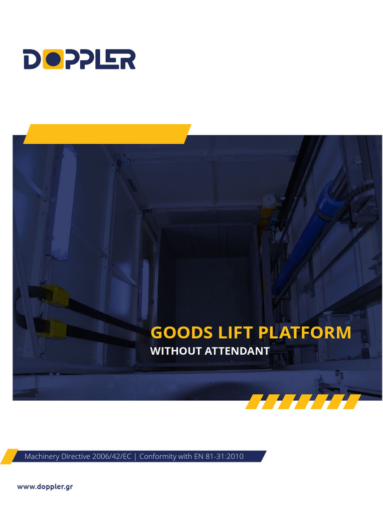 DOPPLER Goods Lift Platform (GLP) - 1 | PDF | Elevator | Manufactured Goods