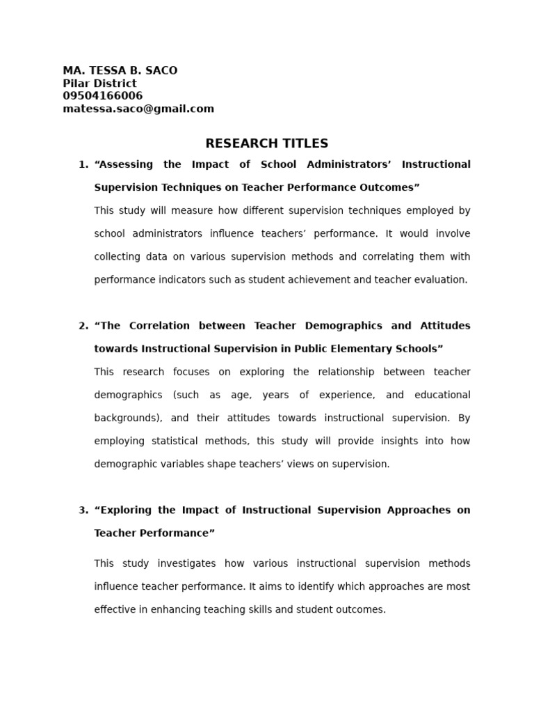 Research Titles | PDF