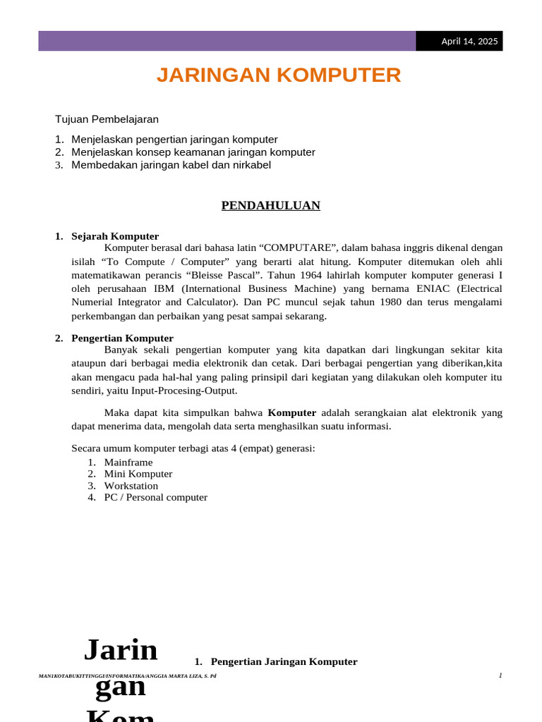 Modul Jaringan Komputer 2 Fase e Tanpa Kunci | PDF