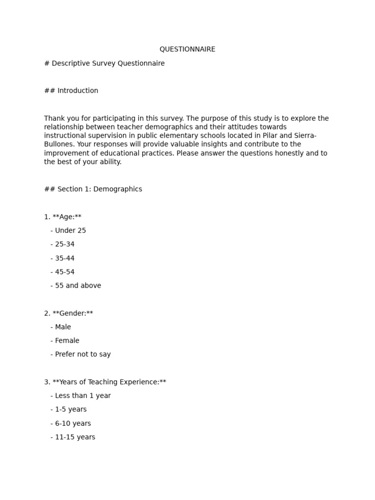 Sample QUESTIONNAIRE For Research | PDF | Social Psychology | Cognition