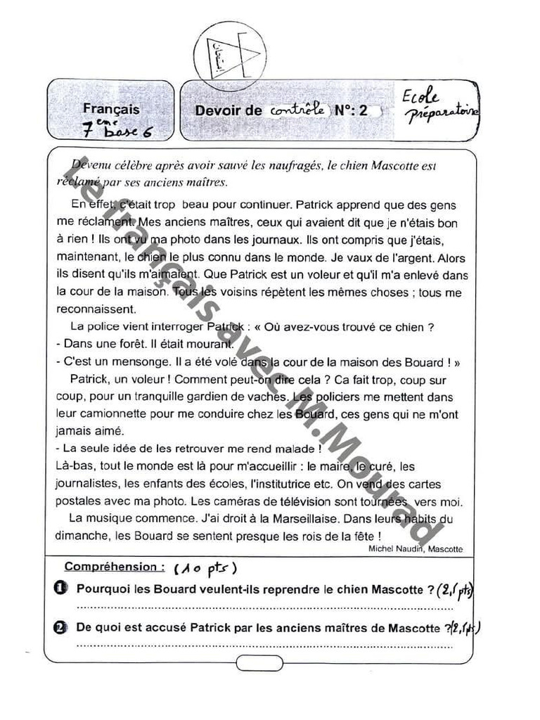 Dev Fran. Corrigé | PDF
