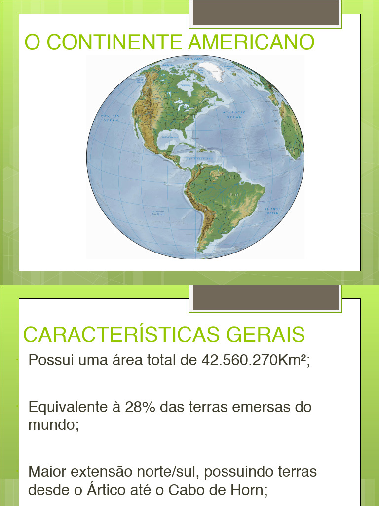 Características do Continente Americano | PDF | Américas | Clima temperado
