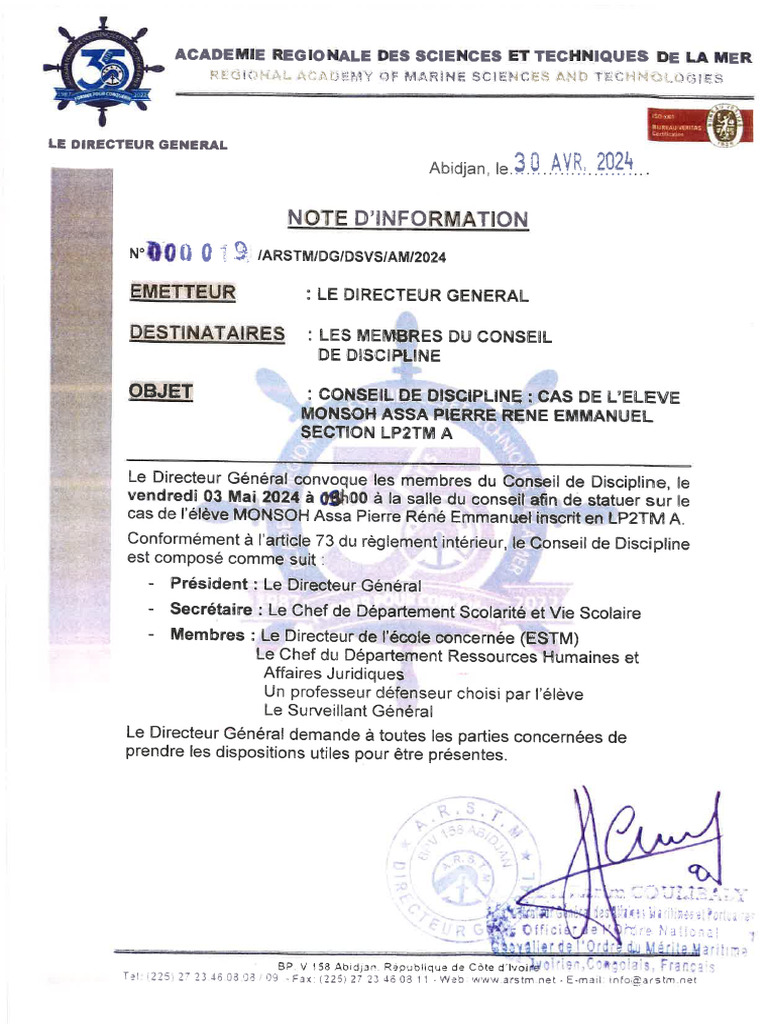 Note d'Information | PDF