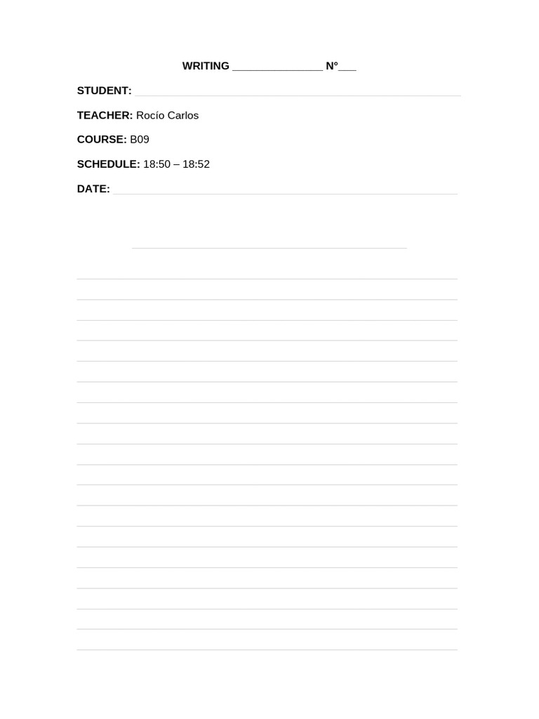 Writing Assignment Template | PDF