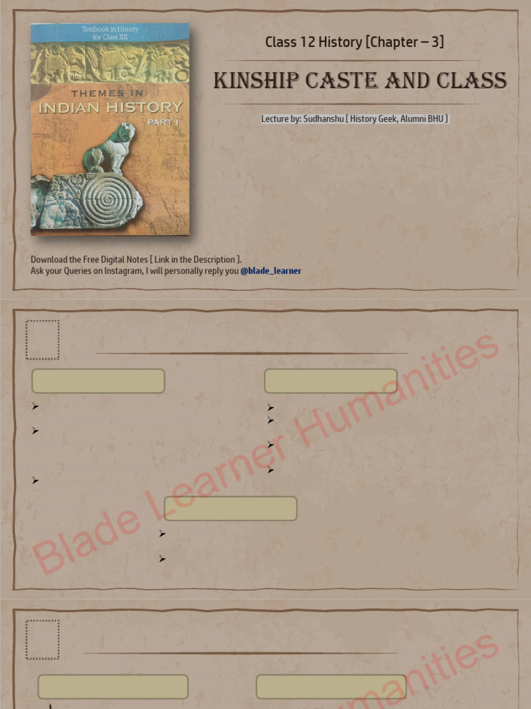 Chapter 3 Kinship Caste and Class | PDF | Mahabharata