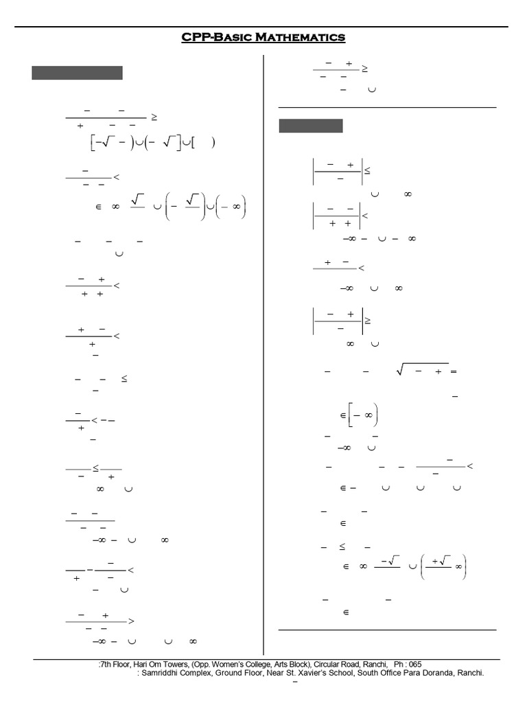 01-Basic Mathematics-For SKT | PDF | Analysis | Mathematical Concepts