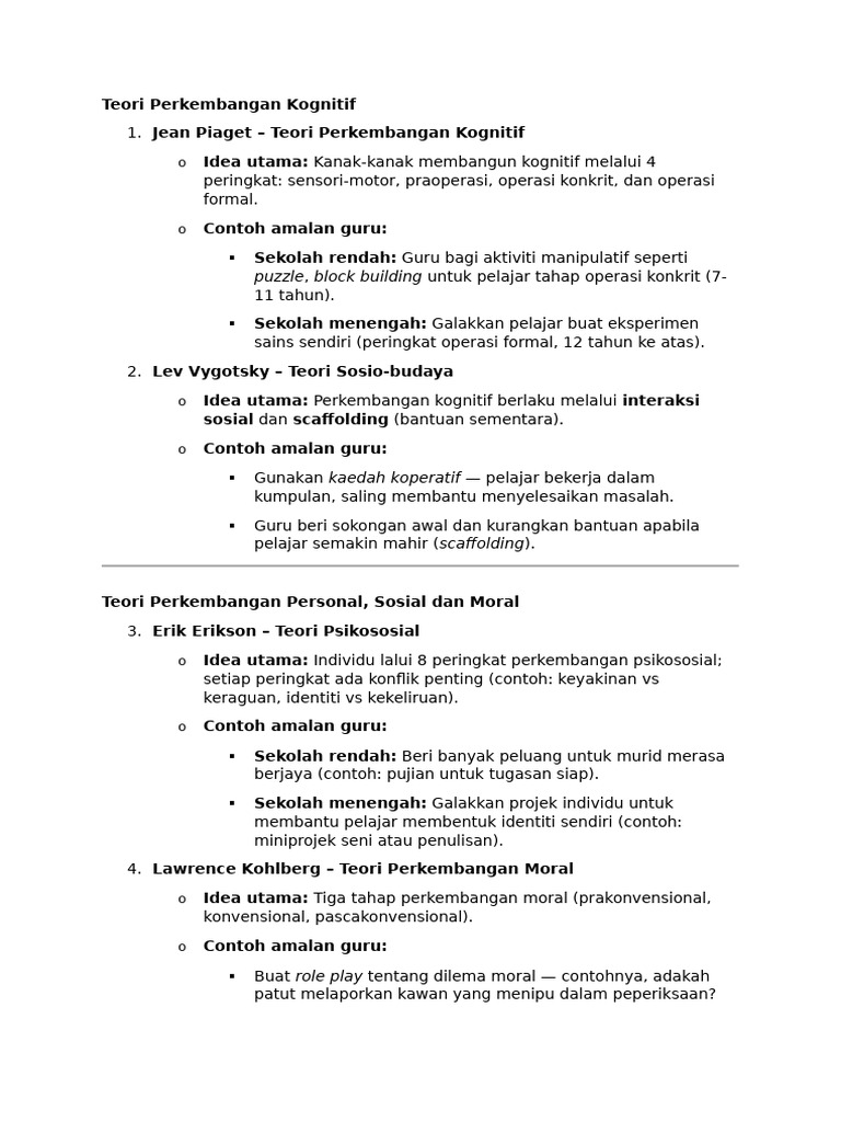 Teori Psikologi Pendidikan | PDF