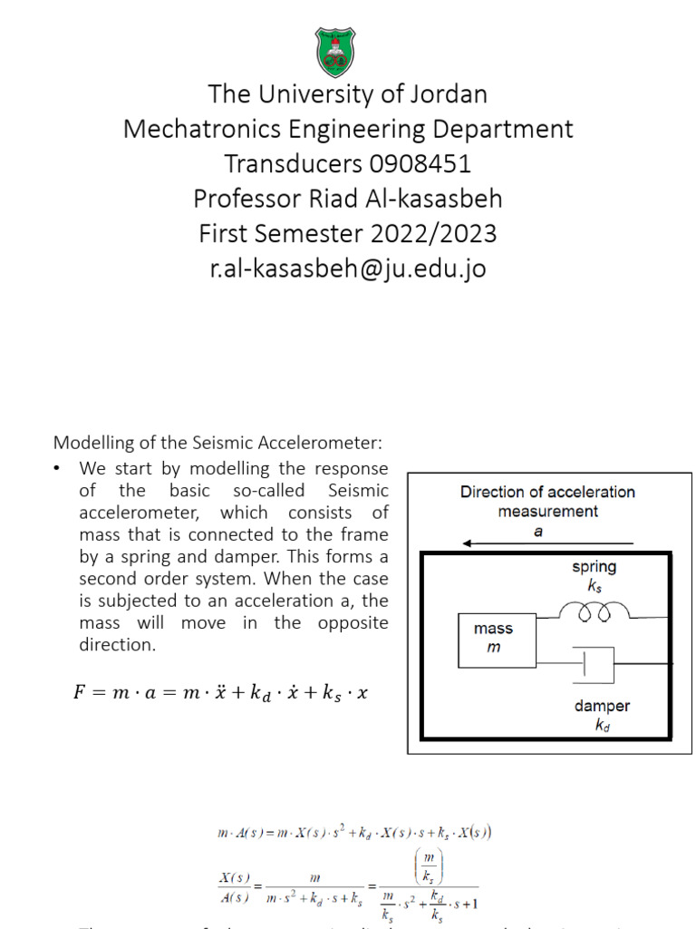 Seismic Accelerometer Modelling Guide | PDF | Accelerometer | Damping