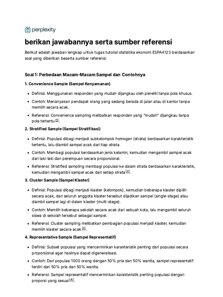 berikan jawabannya serta sumber referensi | PDF