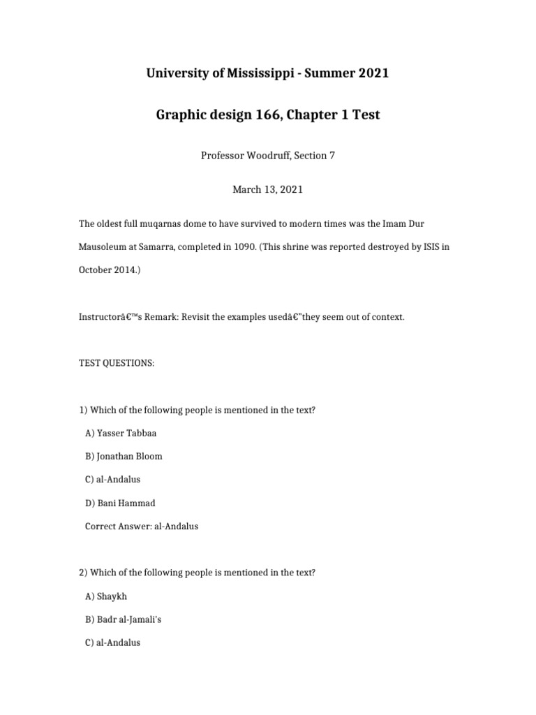 UM Summer 2021 Graphic Design Test | PDF