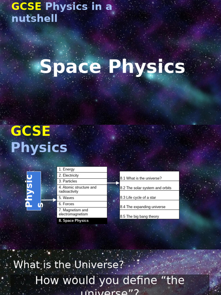 GCSE Space Physics Overview | PDF | Stars | Solar System