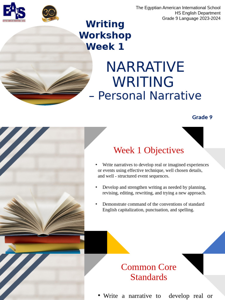 Personal Narrative Writing Workshop Guide | PDF | Narrative | Essays