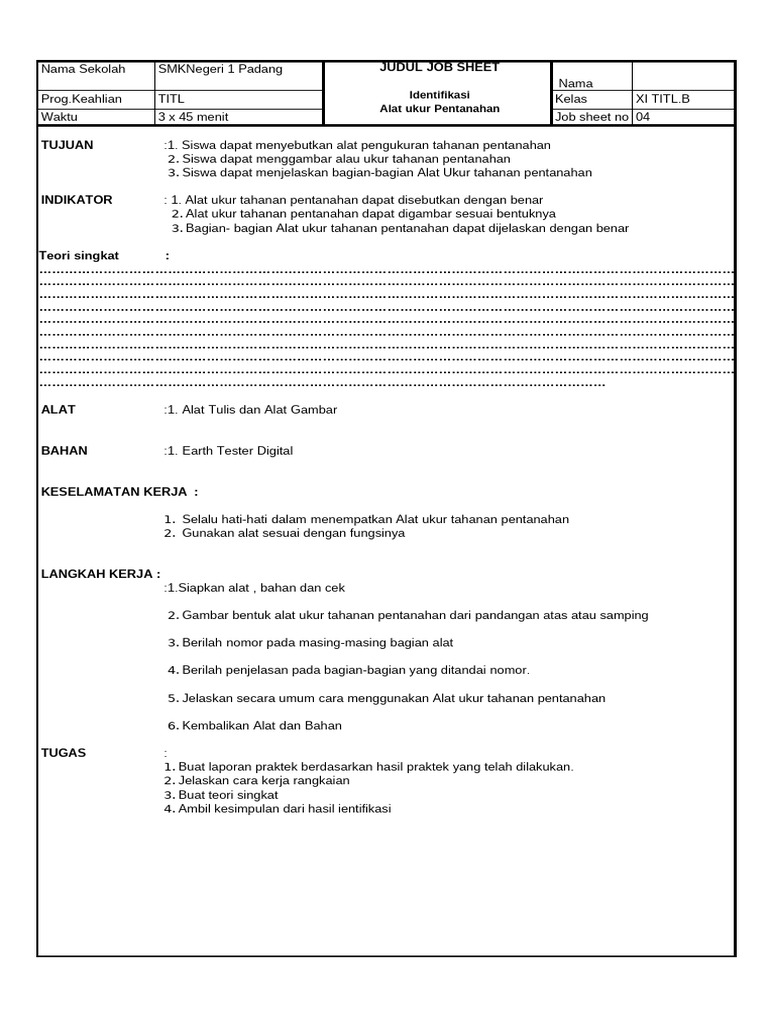 Job Sheet 4,5,6 Itl KLS Xi Pentanahan Ok | PDF