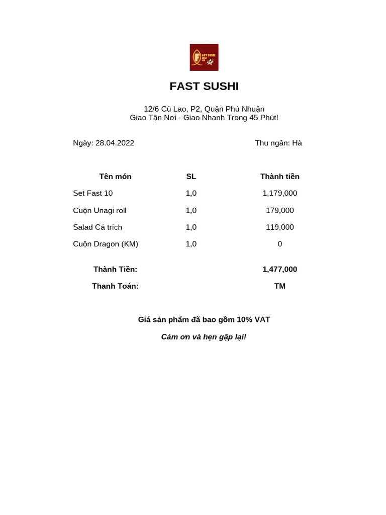 Fast Sushi | PDF