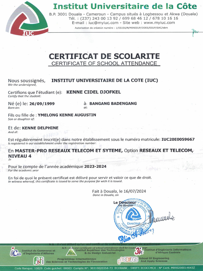Certificat Master | PDF