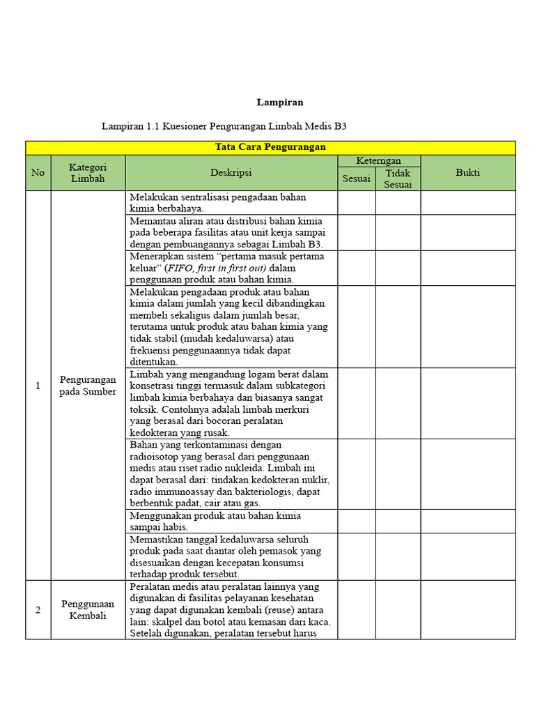 Lampiran Kuesioner | PDF