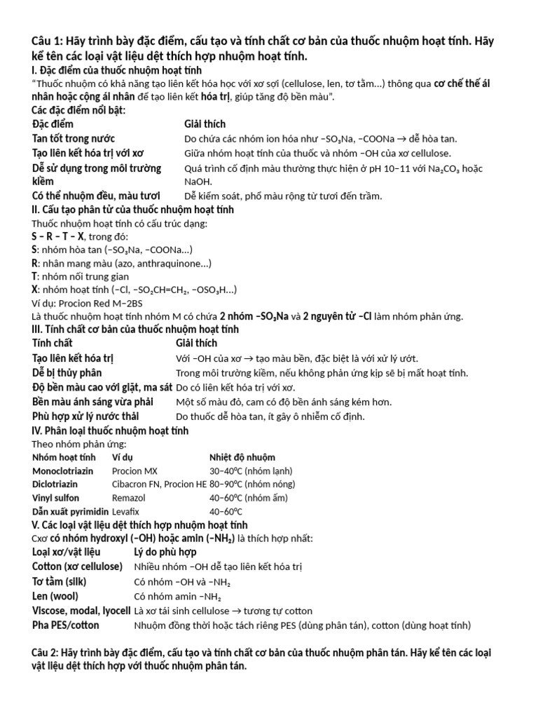 Kỹ thuật nhuộm in bông | PDF