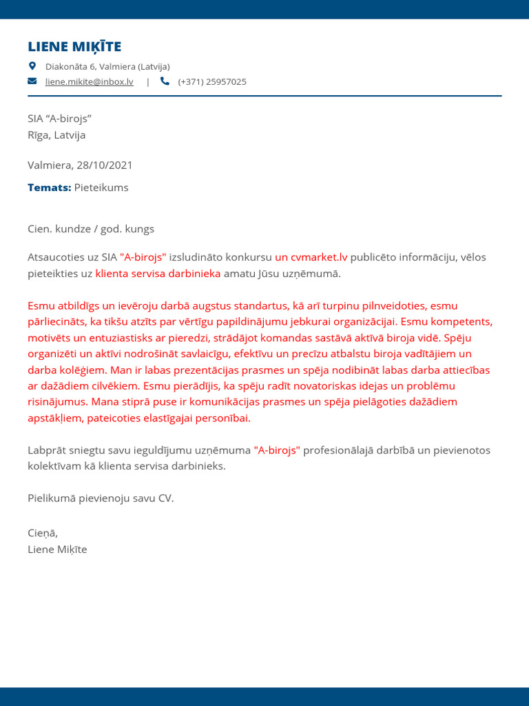 Mot Vestule Paraugs LV | PDF