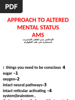 Approach To Altered Sensorium | PDF | Coma | Psychosis