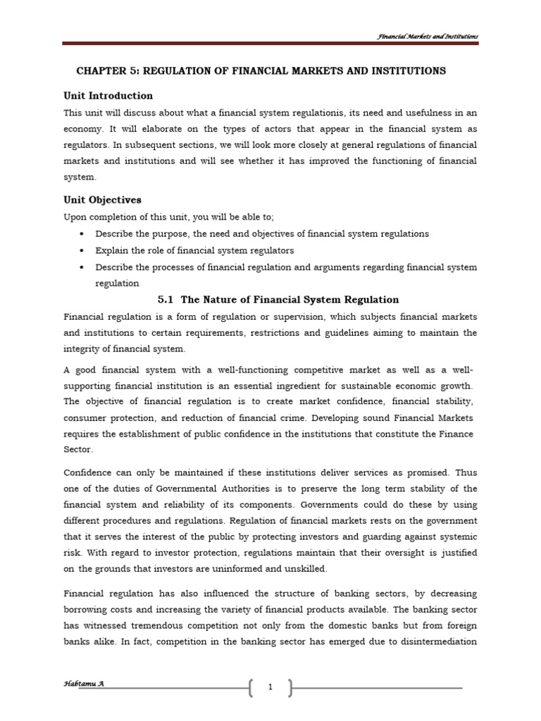 Financial Regulation Overview and Impact | PDF | Banks | Adverse Selection