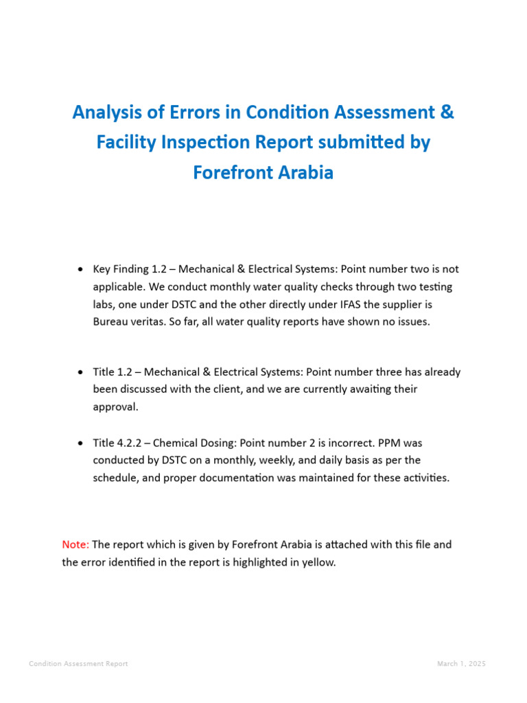 Analysis of Errors in Condition Assessment | PDF | Safety