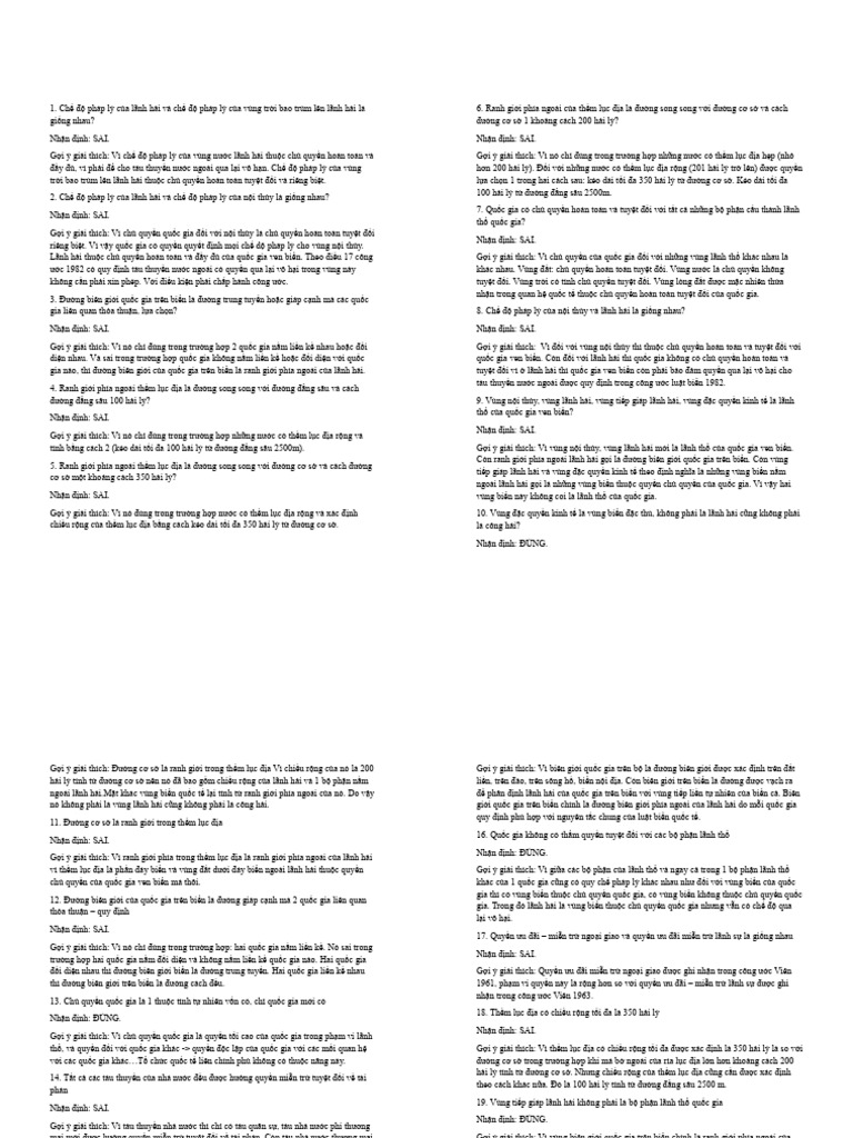 100 Cau Nhan Dinh CPQT Rut Gon | PDF