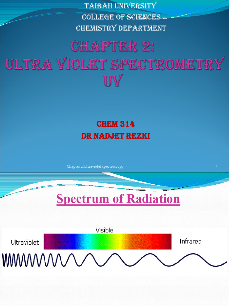 Chapter 6 Ultra Violet Spectros | PDF | Absorption Spectroscopy ...
