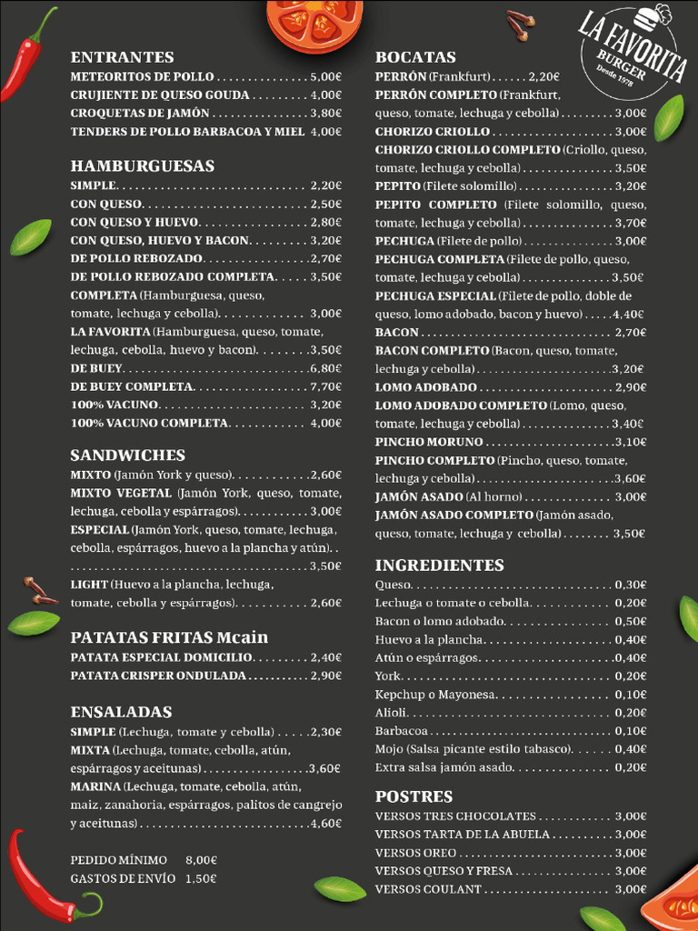 Carta-La-Favorita | PDF