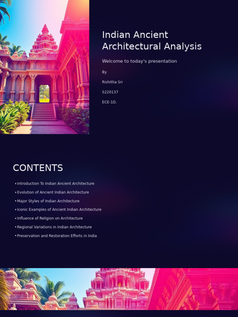 Indian Ancient Architectural Analysis | PDF | Temple | Architectural Styles