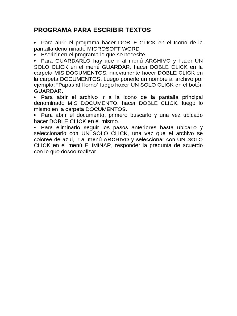 Programa para Escribir Textos | PDF