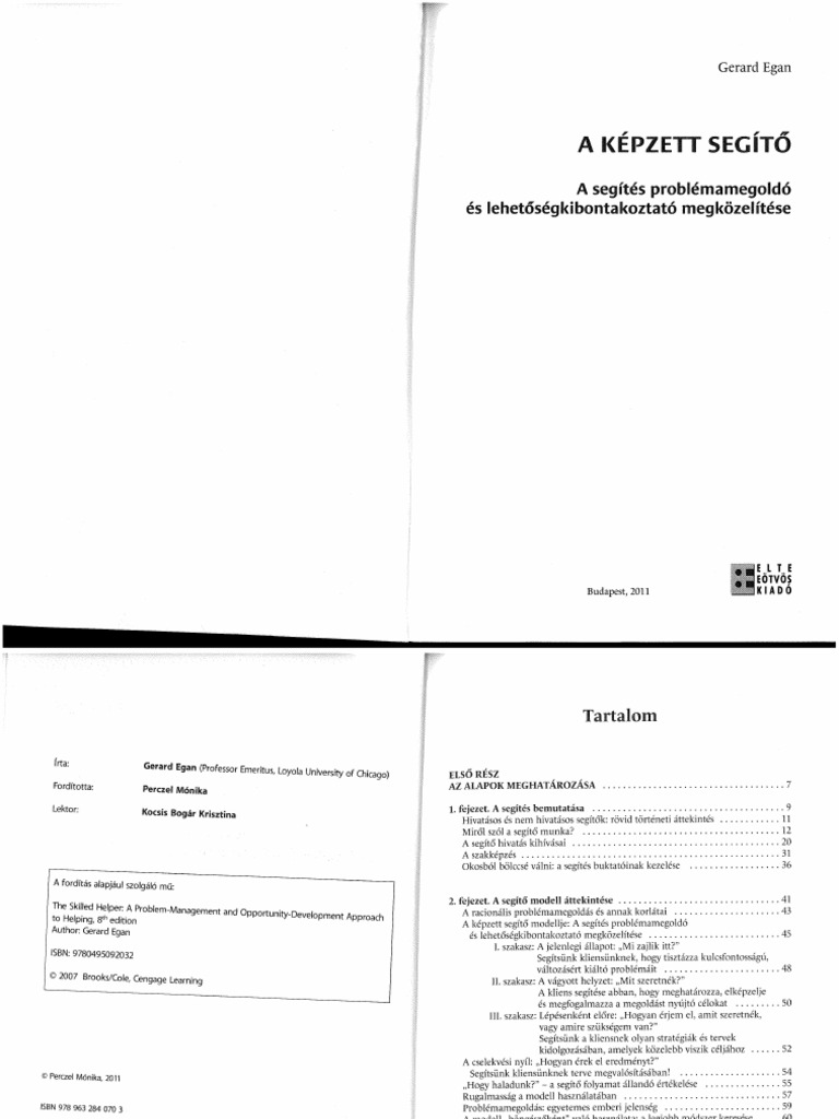Gerard Egan A Kepzett SegitÅ | PDF